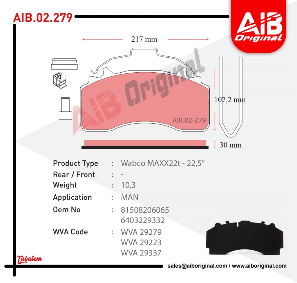 81508206065 – 6403229332 – WVA 29279 – Brake Pad – AIBORIGINAL